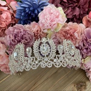 Accessories | Stunning Royal Crest Princess Queen Crystal Bridal Tiara ...